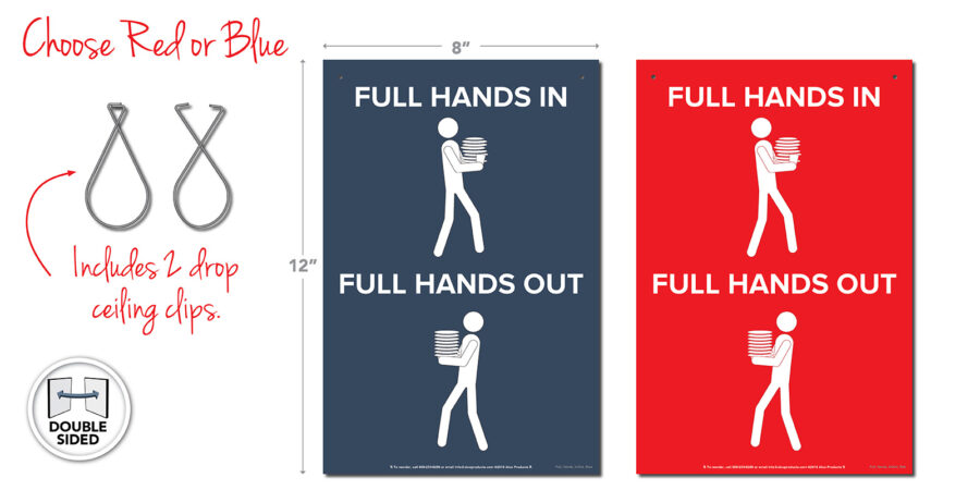 Full Hands In/Out Sign - Alco Products