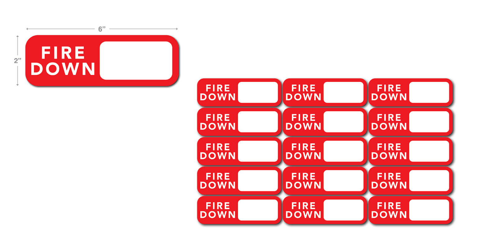 Fire Down Decals - Alco Products