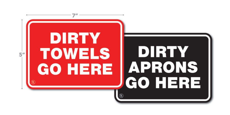 Dirty Towels & Aprons Decal Set - Alco Products