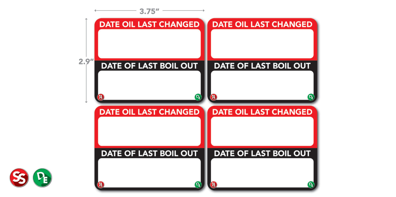 Fryer Door Labels - Alco Products