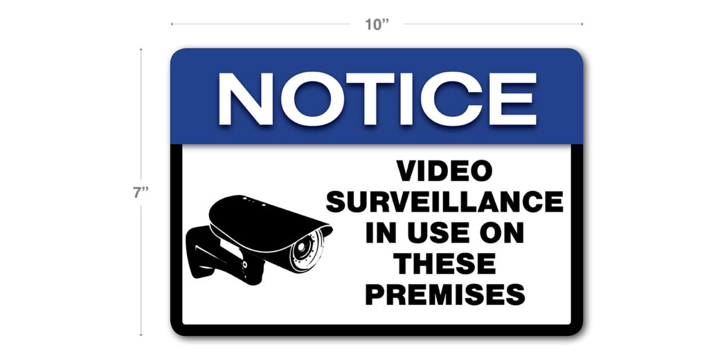 Video Surveillance Decal - Alco Products
