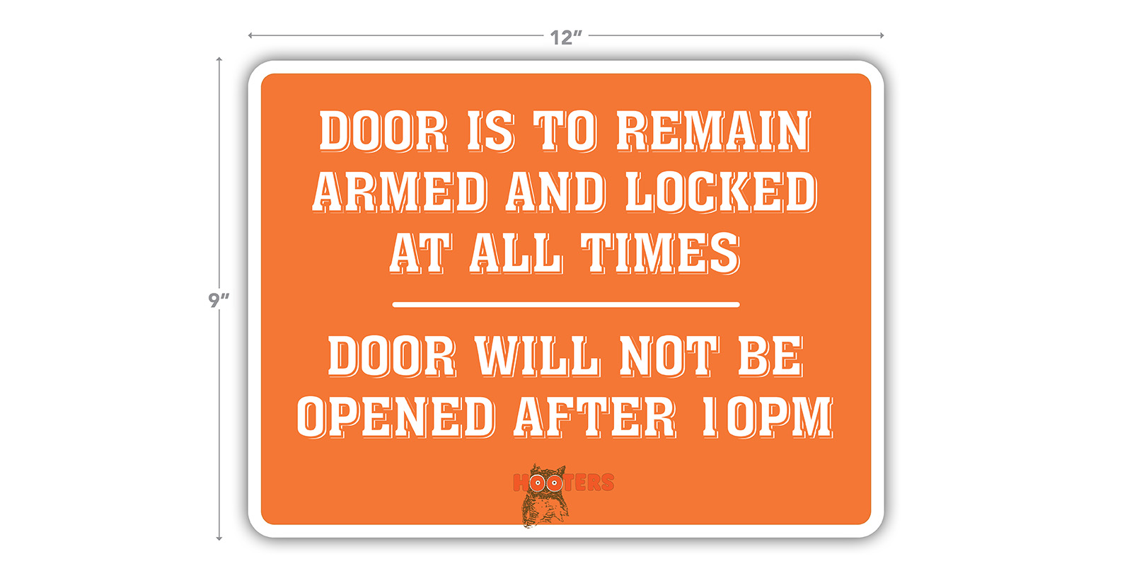 Hooters Back Door Decal Alco Products Hooters Back Door Decal Alco Products