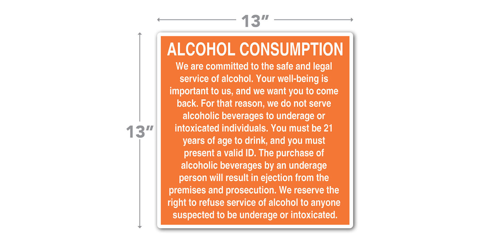 Hooters Alcohol Consumption Sign - Alco Products