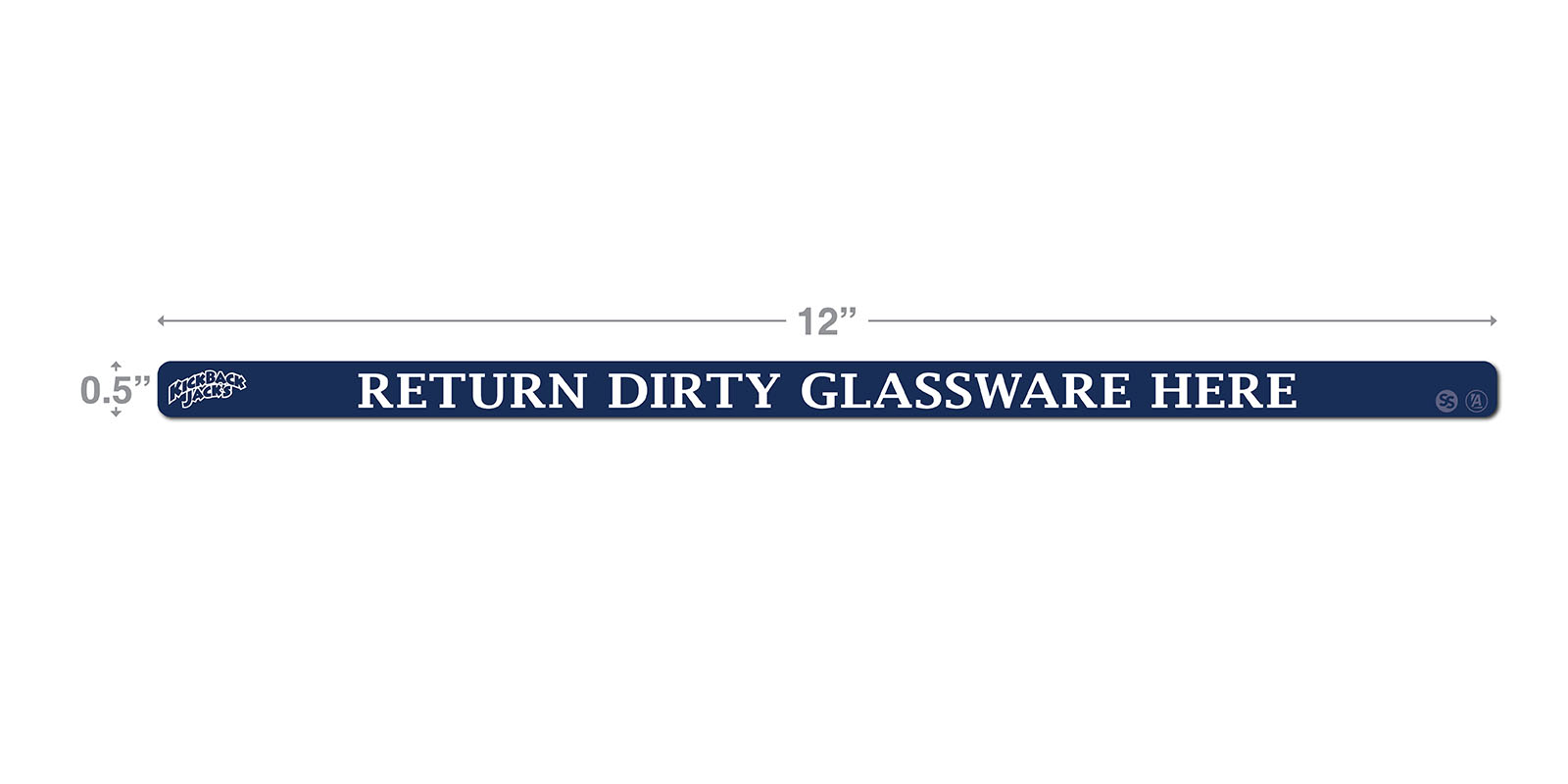 Kickback Jack's Return Dirty Glassware Here Decal - Alco Products