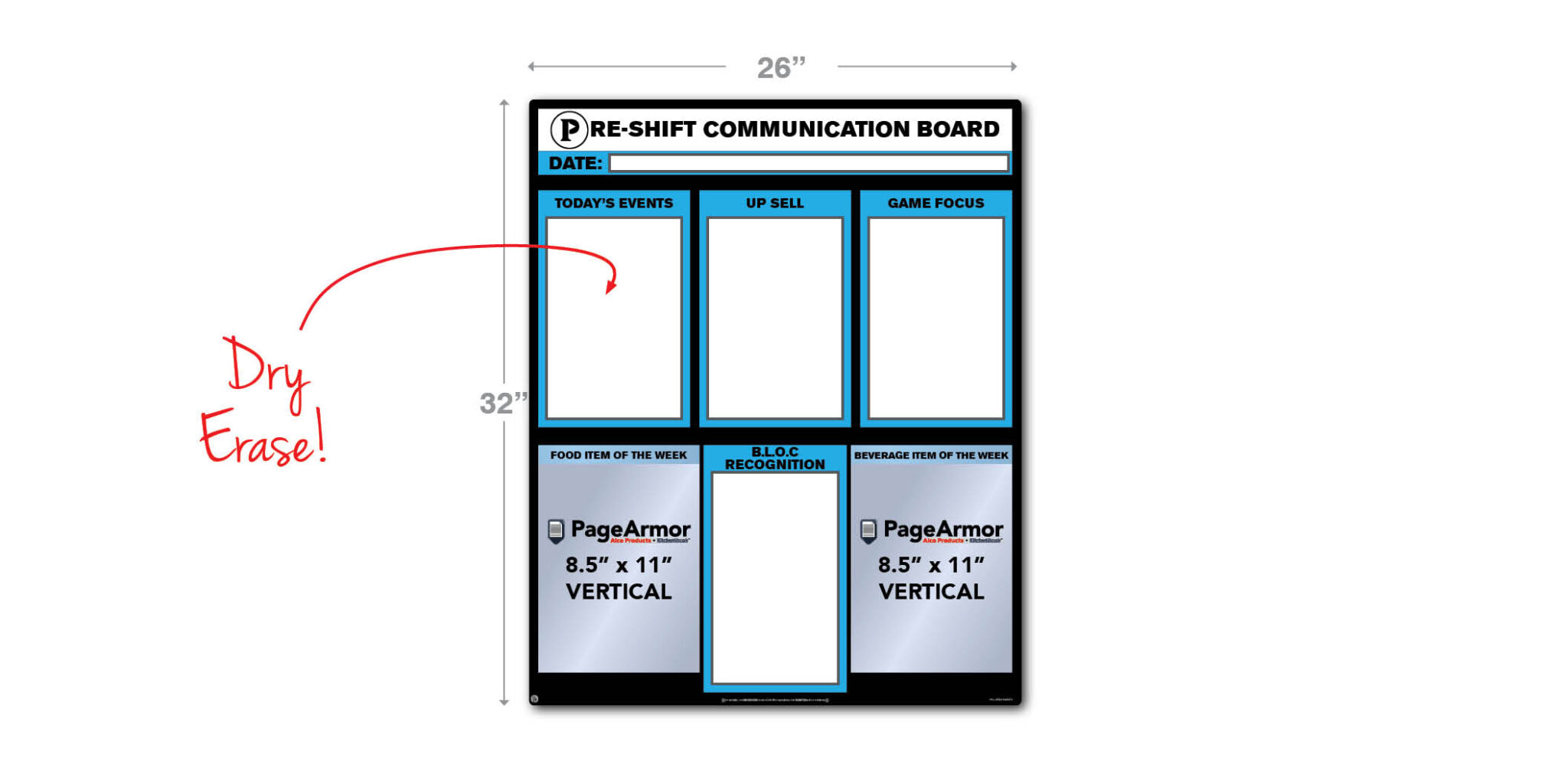 Puttshack Pre-Shift Communication Board - Alco Products