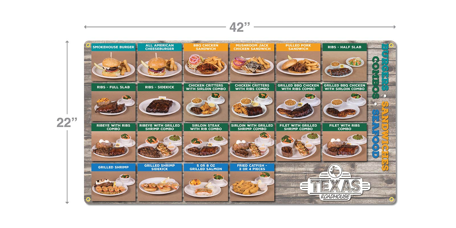 Texas Roadhouse Plating Presentation Burgers Board - Alco Products