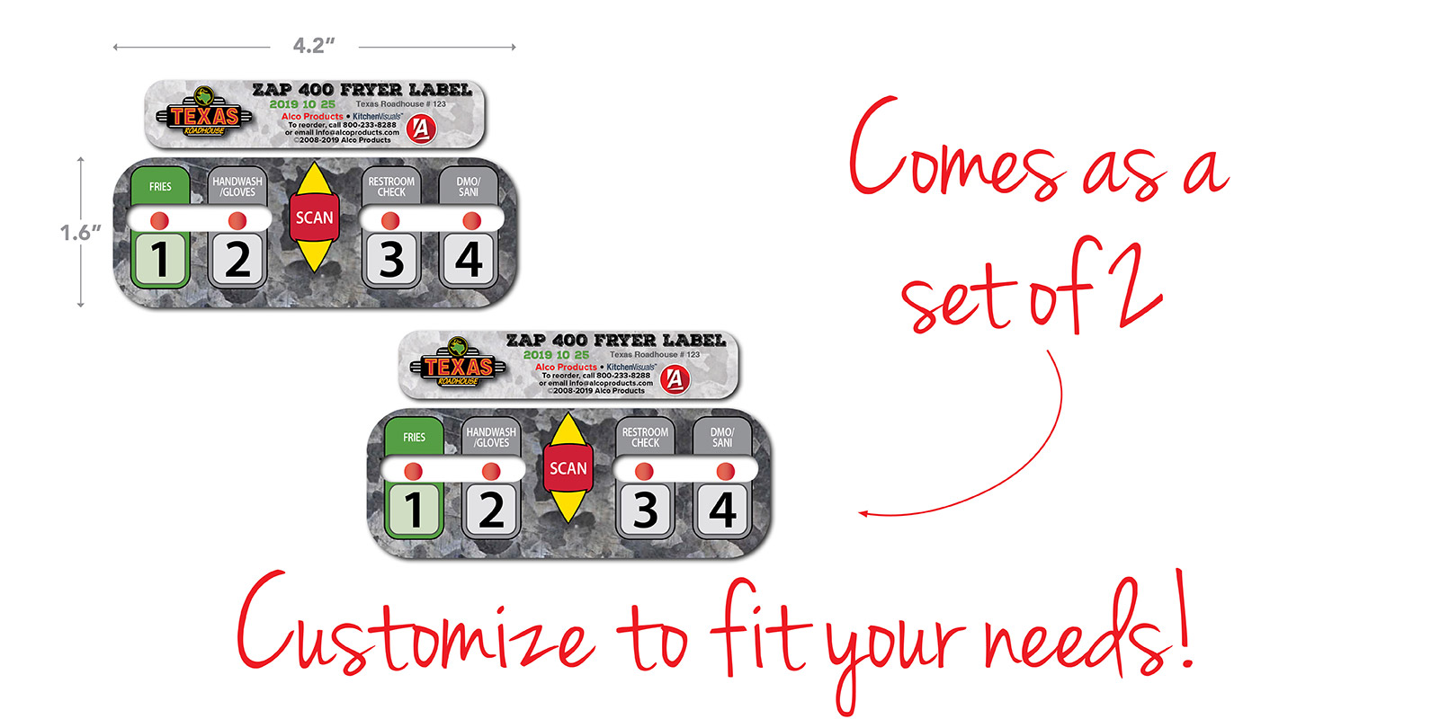Texas Roadhouse Zap 400 Timer Button - Alco Products