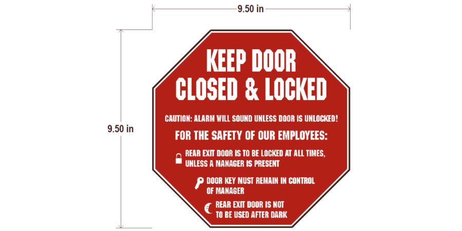 KRYSTAL Back Door Sign - Alco Products