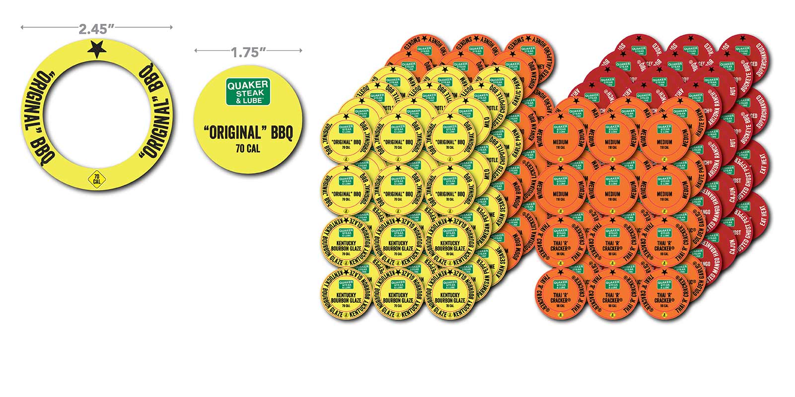 Quaker Steak Squeeze Bottle Top Labels Deluxe - Alco Products