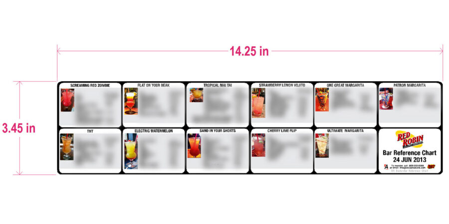 Red Robin Shaker Labels - Individual - Alco Products