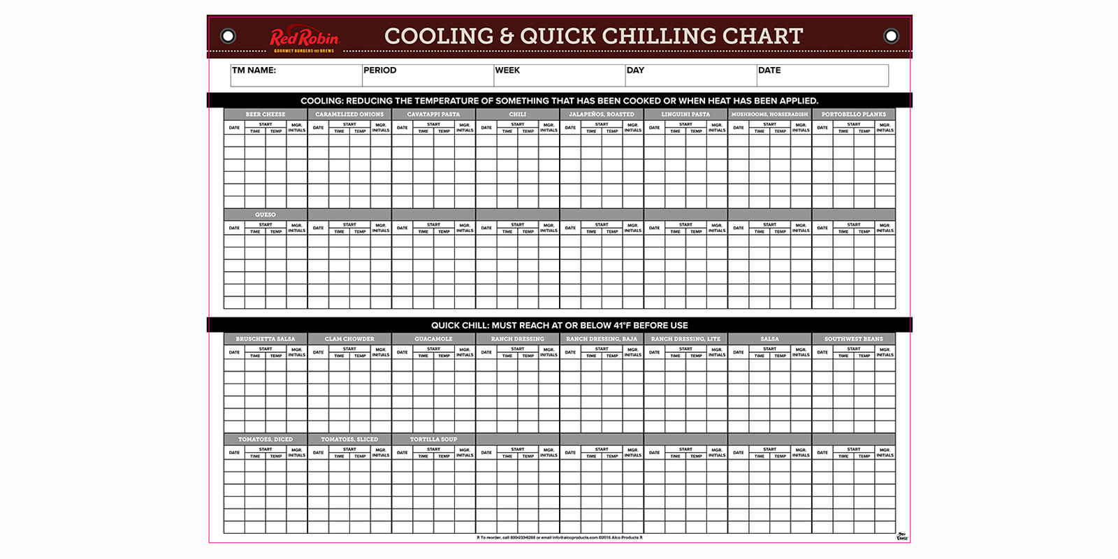 Red Robin Cooling and Quick Chill Board - Alco Products