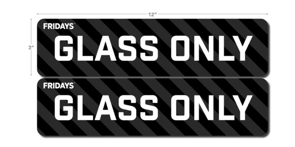 TGI Fridays Glass Only Decals - Alco Products